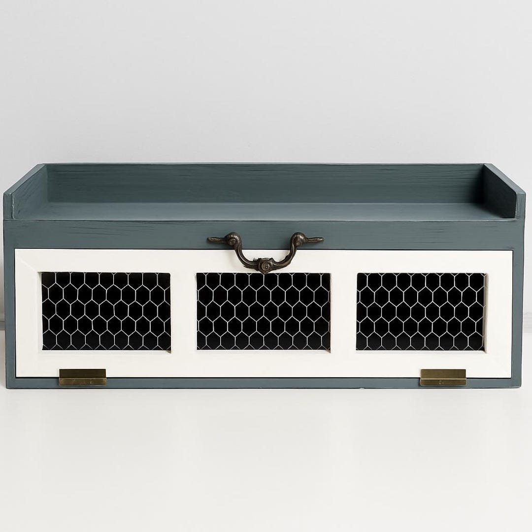 Farmhouse Chicken Wire Cabinet | Countertop & Wall-mounted Shelf ...