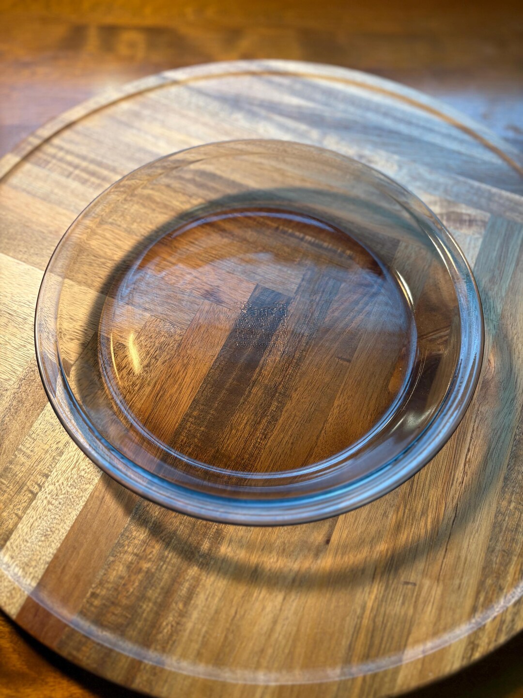 Vintage 10” Amber Pyrex Pie Dish - Etsy