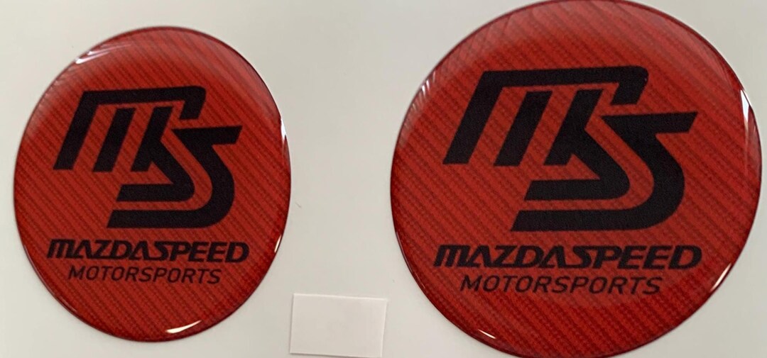 Mazdaspeed Wheel Center Cap Decals - Domed Epoxy Resin Stickers (set of ...