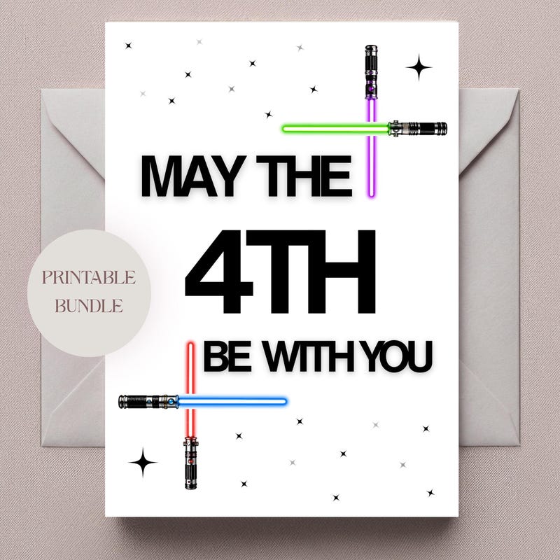 May the 4th Be With You Card - Etsy