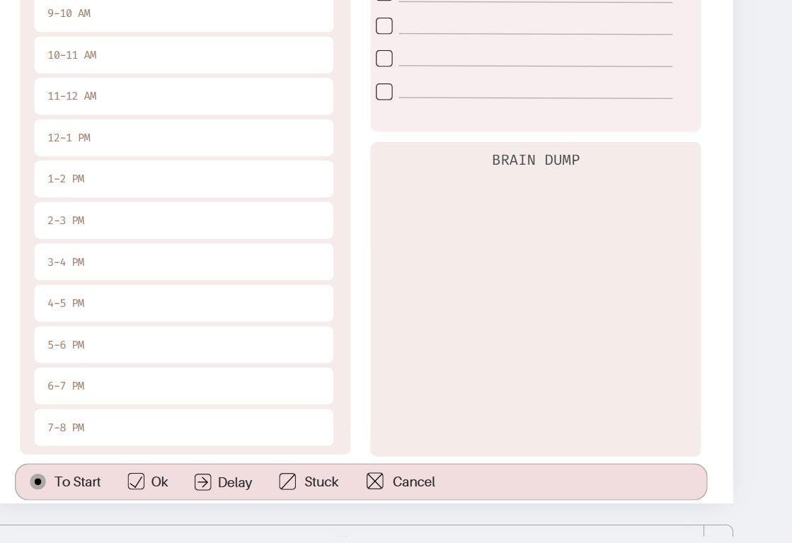 Minimalist Daily Planner Printable: Undated Schedule, Productive List ...