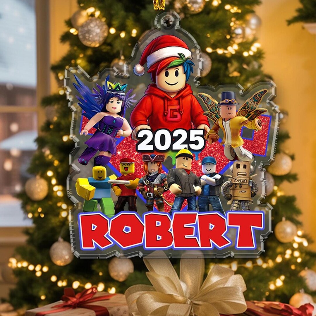 Custom Roblox Game FLAT Ornament, Roblox Game Xmas Ornament, Roblox ...