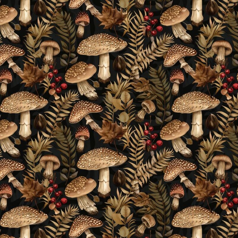 Mushroom Fabric - Etsy