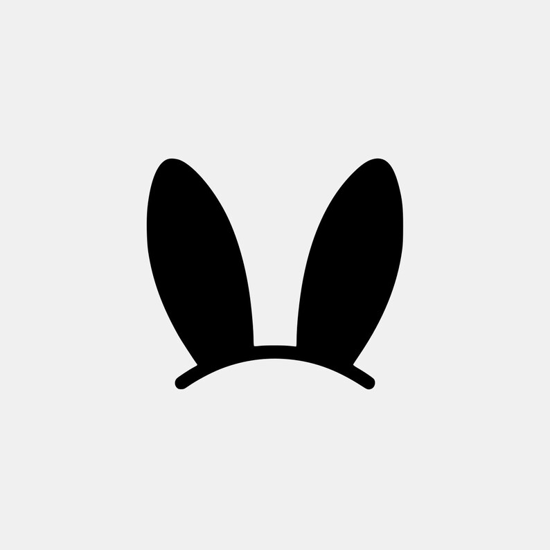 Cute Bunny Ears SVG Clipart | Easter Rabbit Headband Cut File for ...