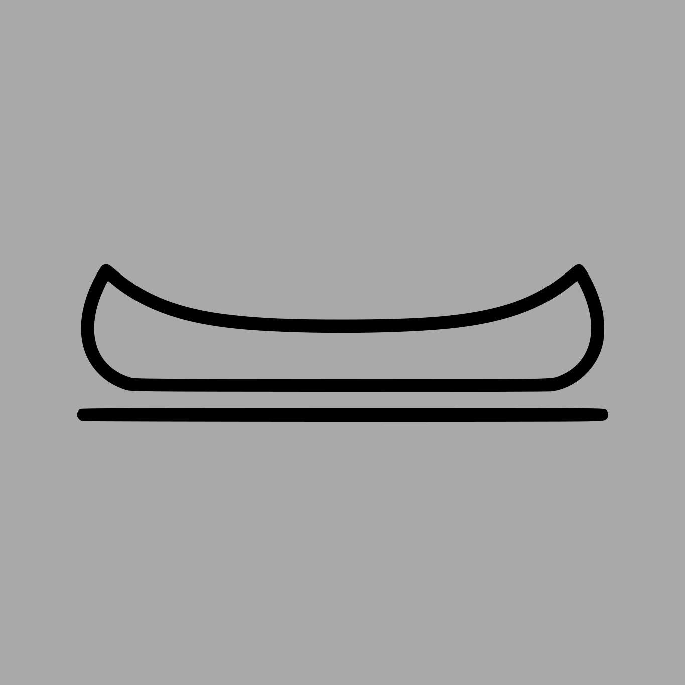 Minimalist Canoe Outline SVG, Simple Boat Line Art for Crafting and ...