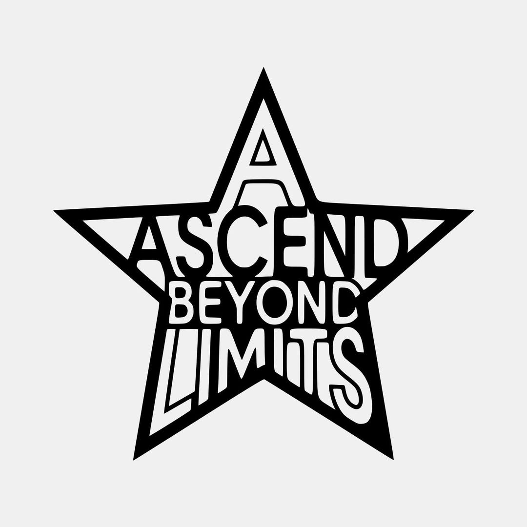 Ascend Beyond Limits Star SVG, Motivational Quote Sticker ...