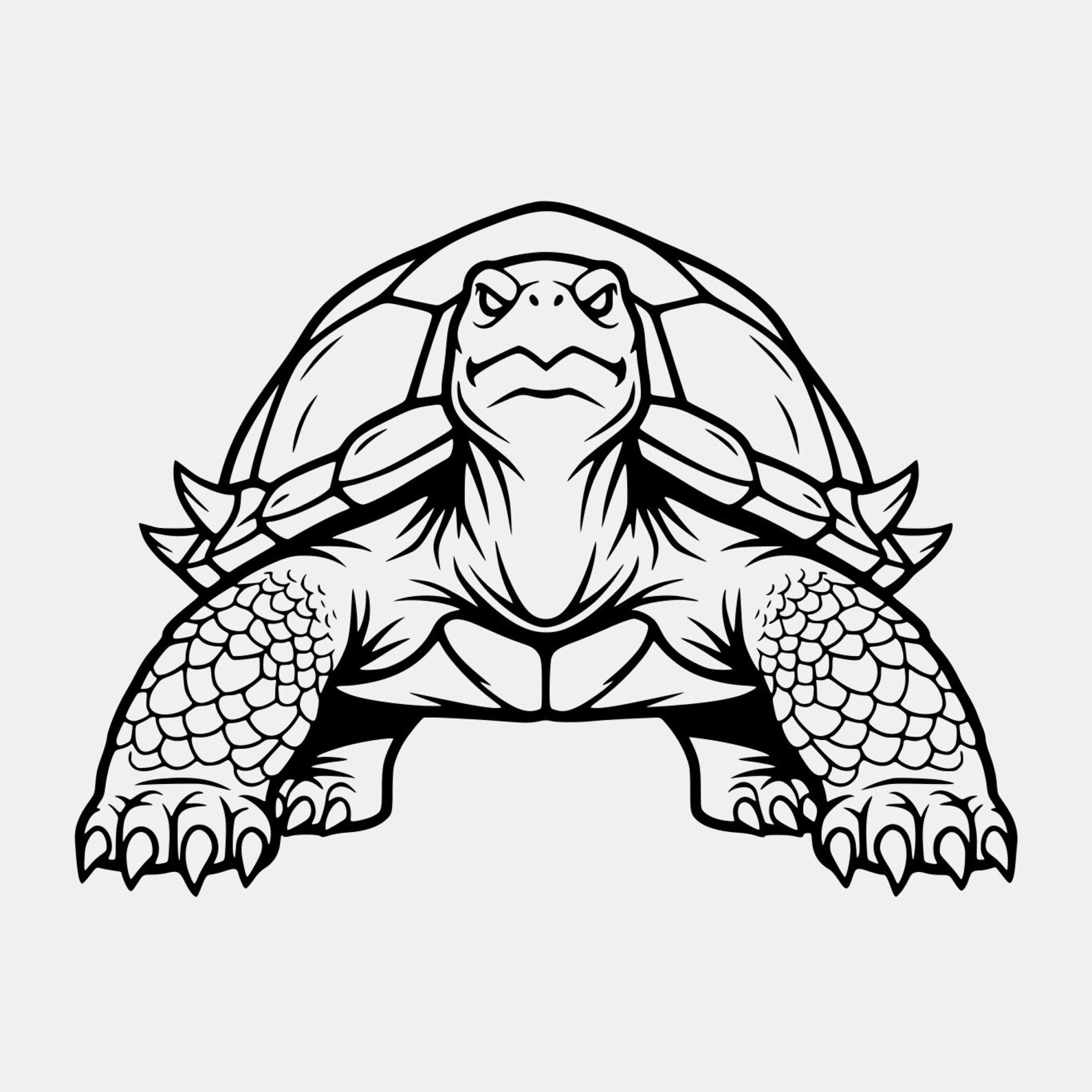 Warrior Turtle SVG, Fierce Reptile Clipart for T-shirts and Decals ...