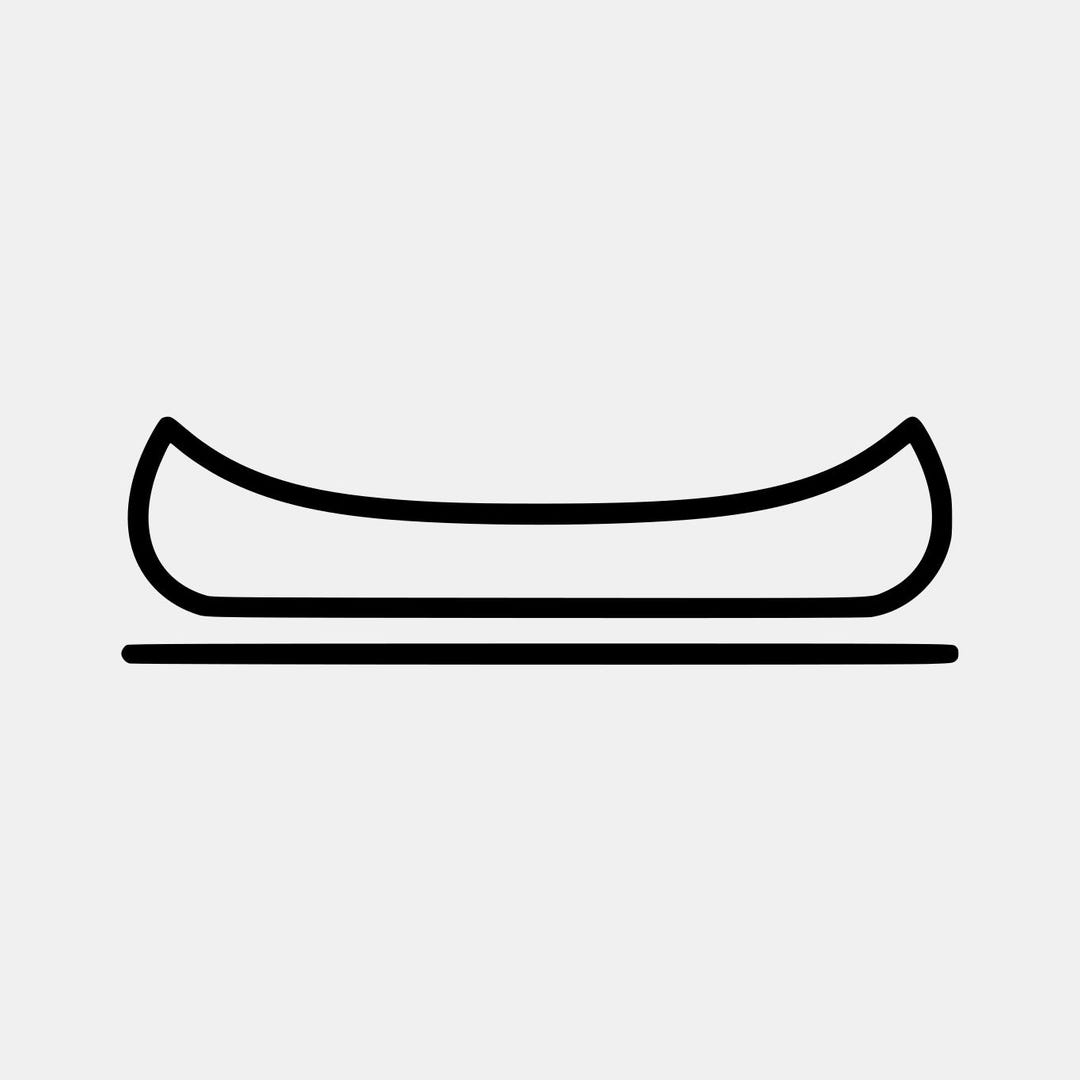 Minimalist Canoe Outline SVG, Simple Boat Line Art for Crafting and ...