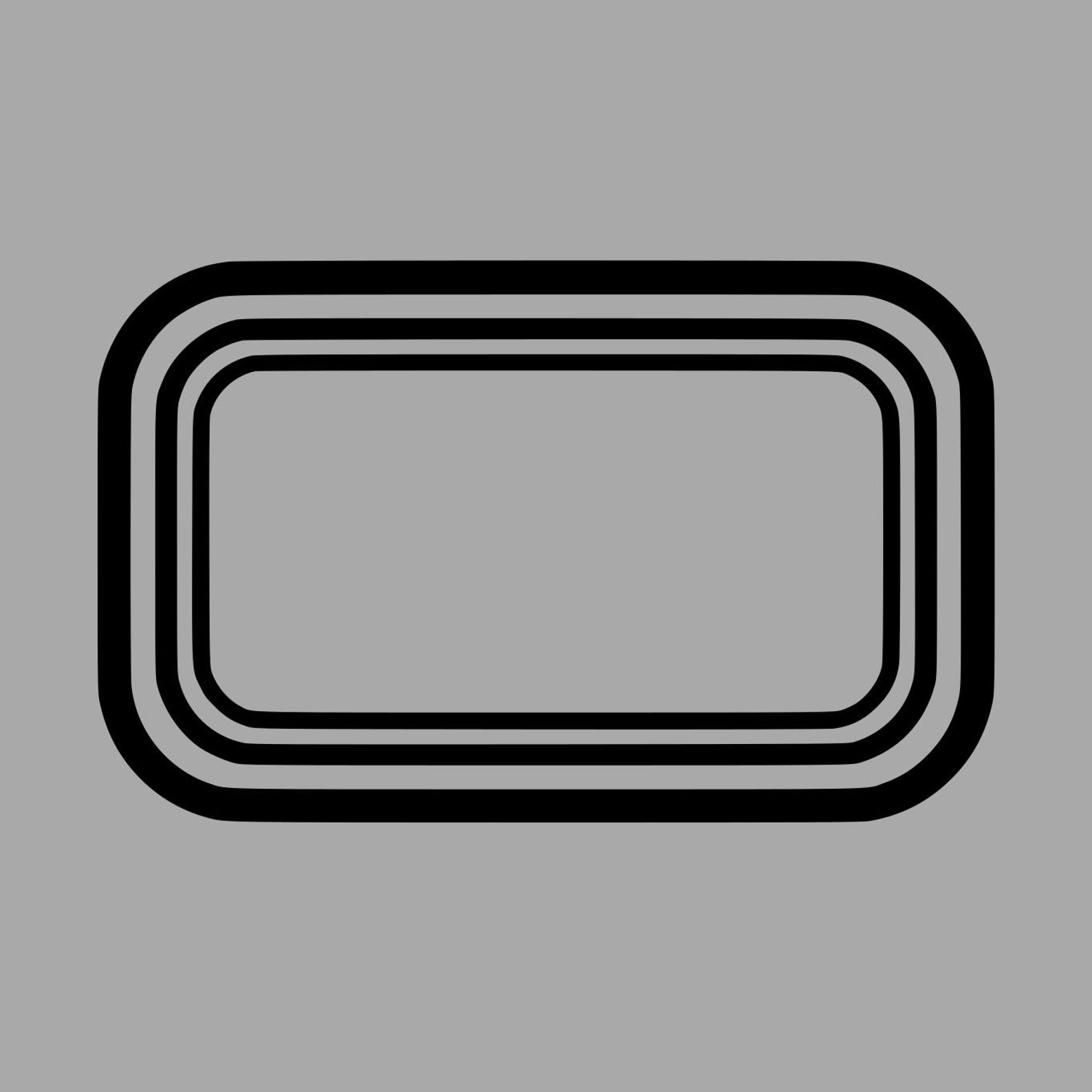 Rounded Rectangle Sticker Border SVG, Clean Outline Frame Clip Art for ...