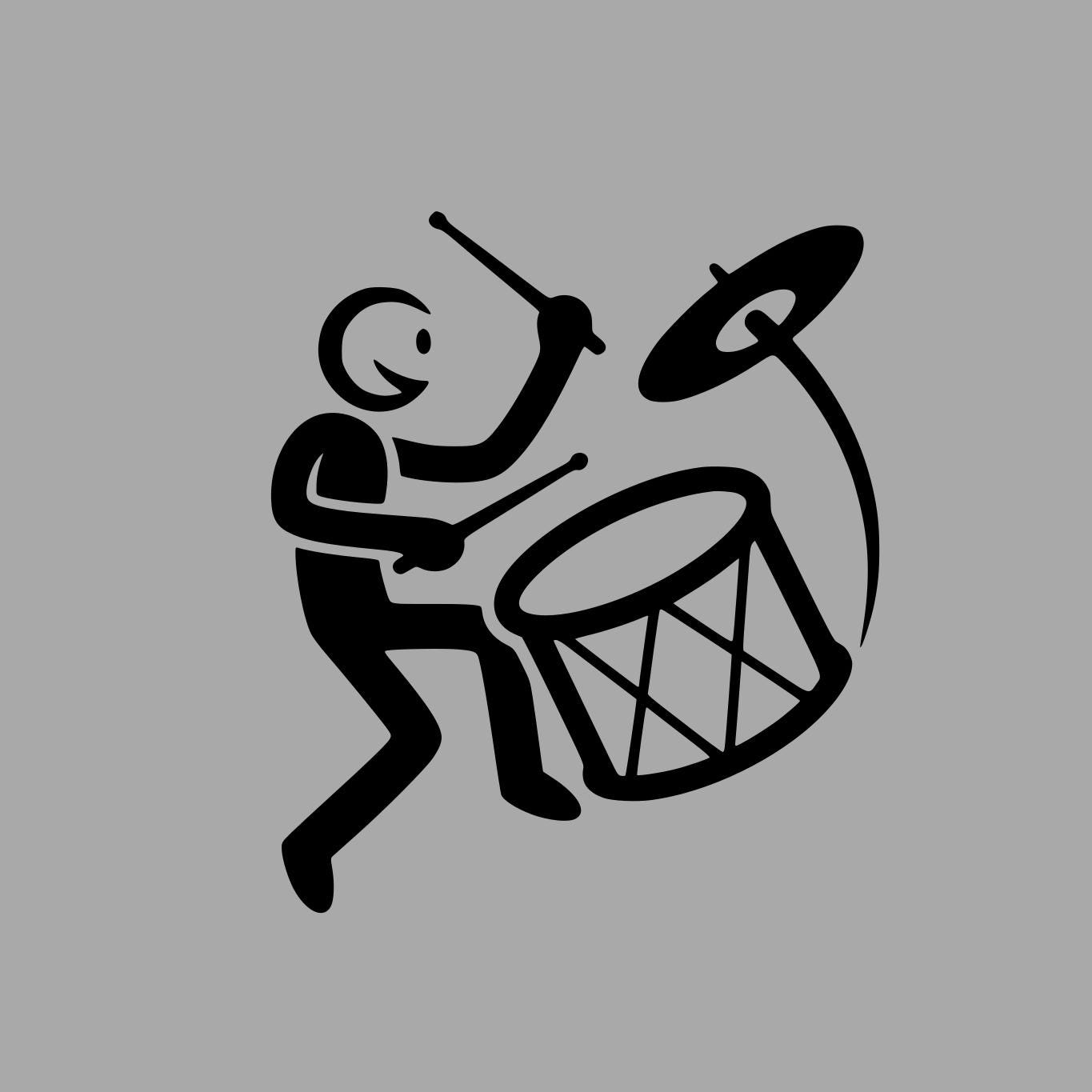 Stickman Drummer SVG, Musician Clipart, Drum Kit Vector Art for Crafts ...
