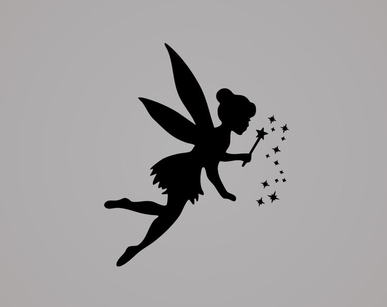 Fairy SVG, Magic Wand Silhouette PNG, Tinkerbell Fairy Clipart, Fantasy ...