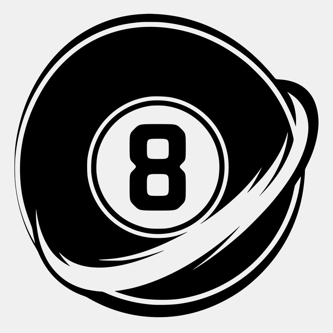 Eight Ball SVG PNG: Bold Design for T-shirt Design (digital Download ...