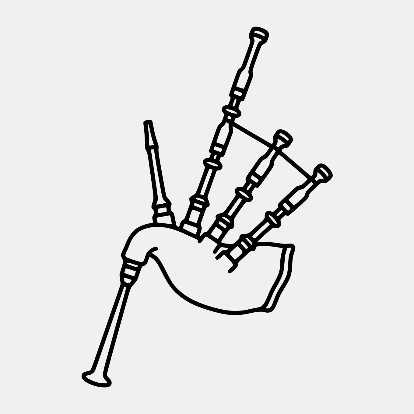Bagpipes Drawing Step By Step