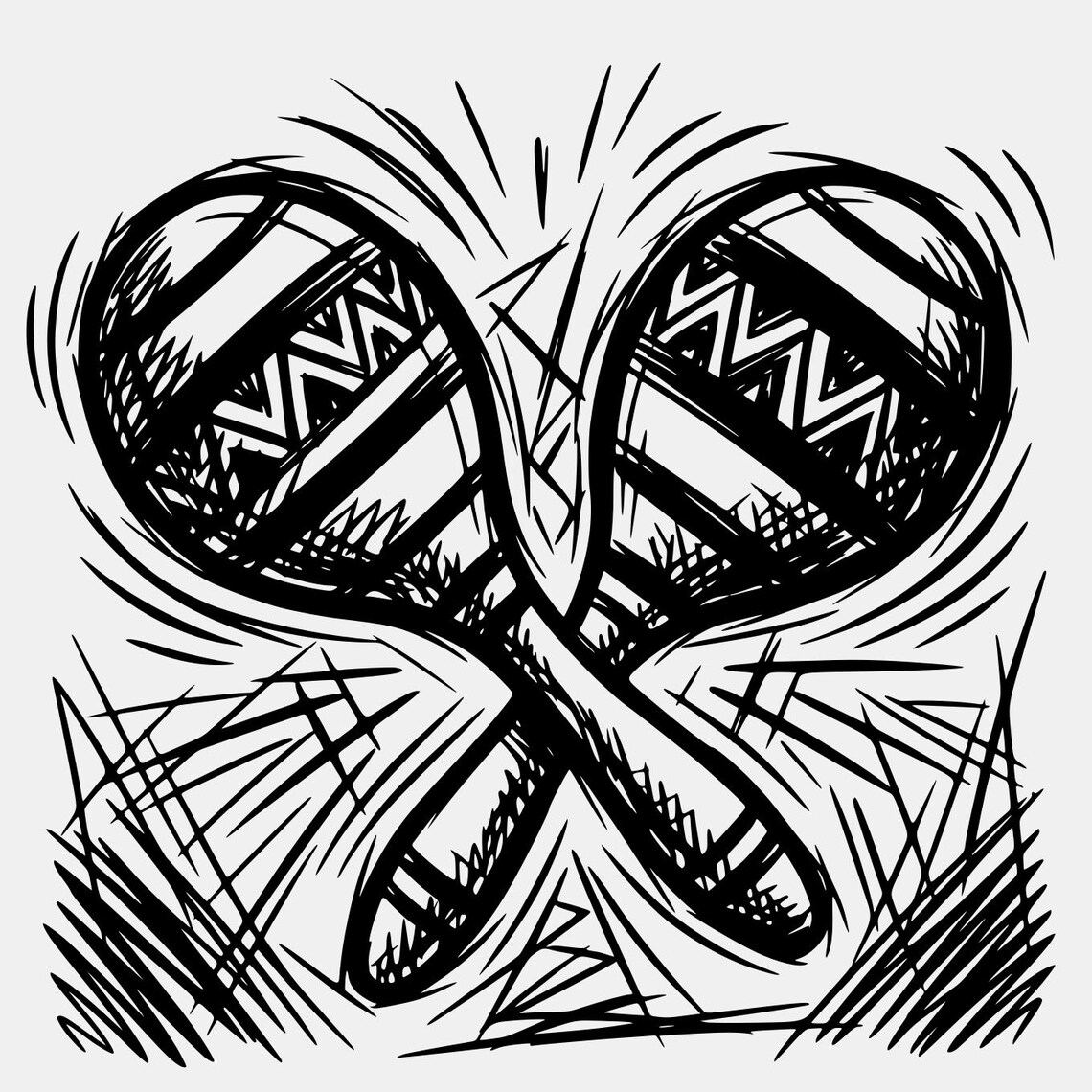 Maracas SVG PNG: Energetic Hand-drawn Design (digital Download) - Etsy