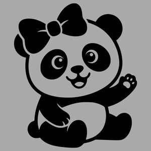 Panda Cub SVG, Waving Paw Clipart (digital Download) - Etsy