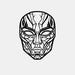 Cyberpunk Mask SVG Outline, Neon Face AI Art, Futuristic Digital ...