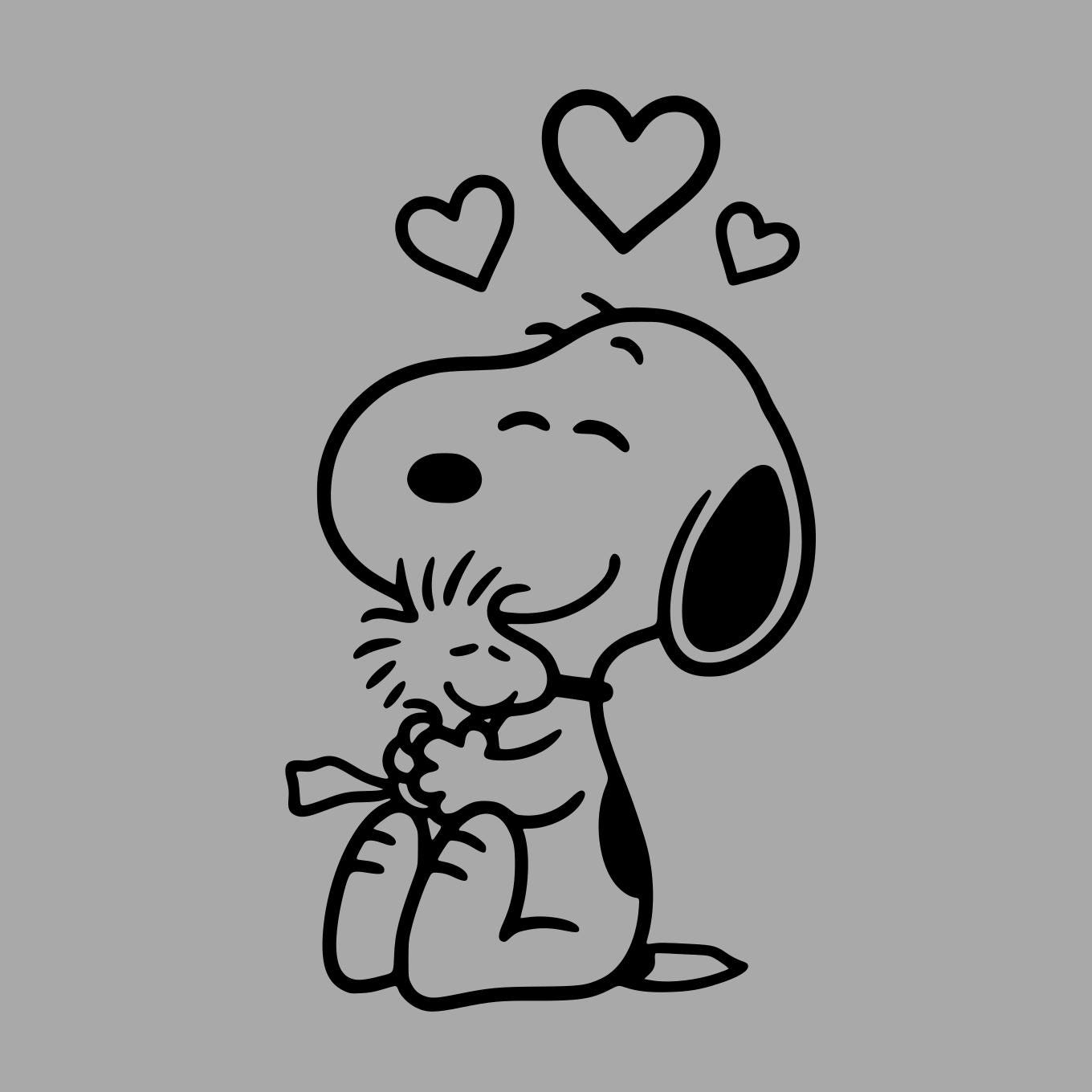 Snoopy & Woodstock Hug: Peanuts Cartoon SVG PNG (digital Download) - Etsy