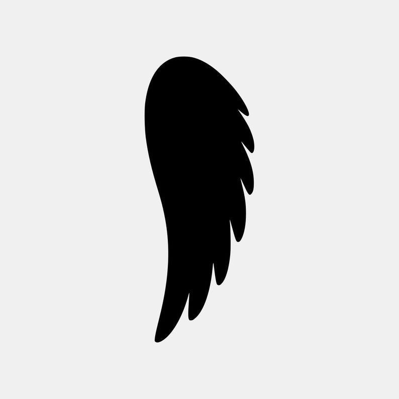 Black Angel Wing SVG, Tattoo Design Clipart (digital Download) - Etsy