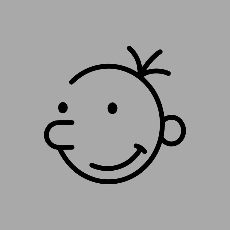 Greg Heffley Smiling SVG PNG : Line Art Design (digital Download) - Etsy