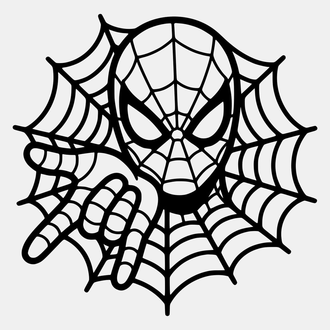 Spider-man Head Web SVG PNG: Bold Graphic Design for Cut Files (digital ...