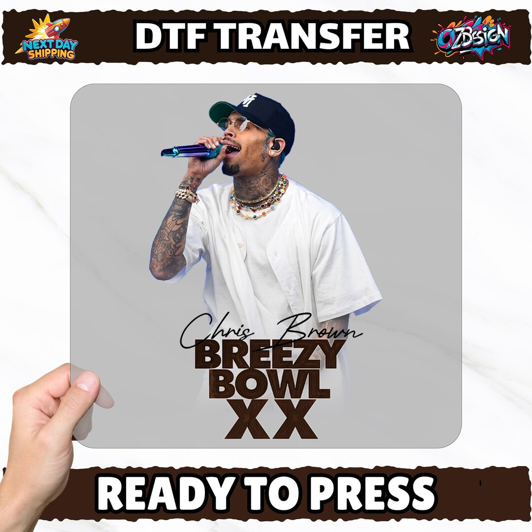 Chris Brown Breezy Album DTF Heat Transfer: Music Fan Shirt Design - Etsy