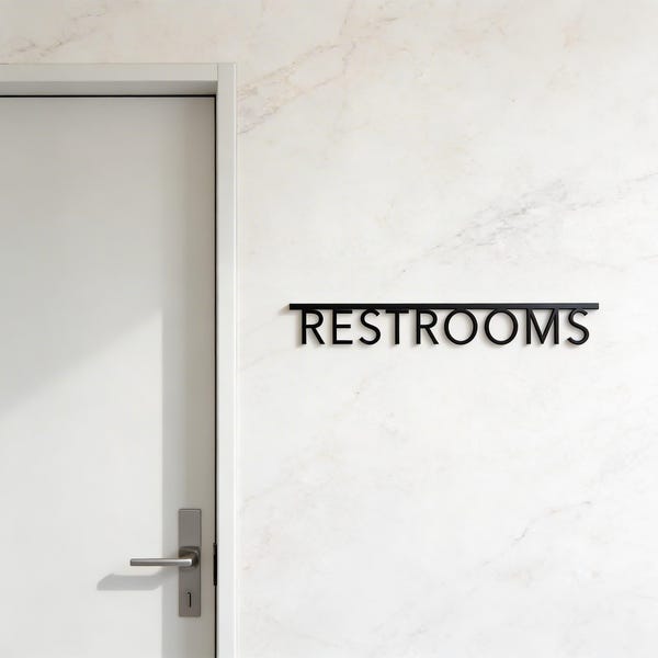 Men and Women Restroom Sign - Etsy