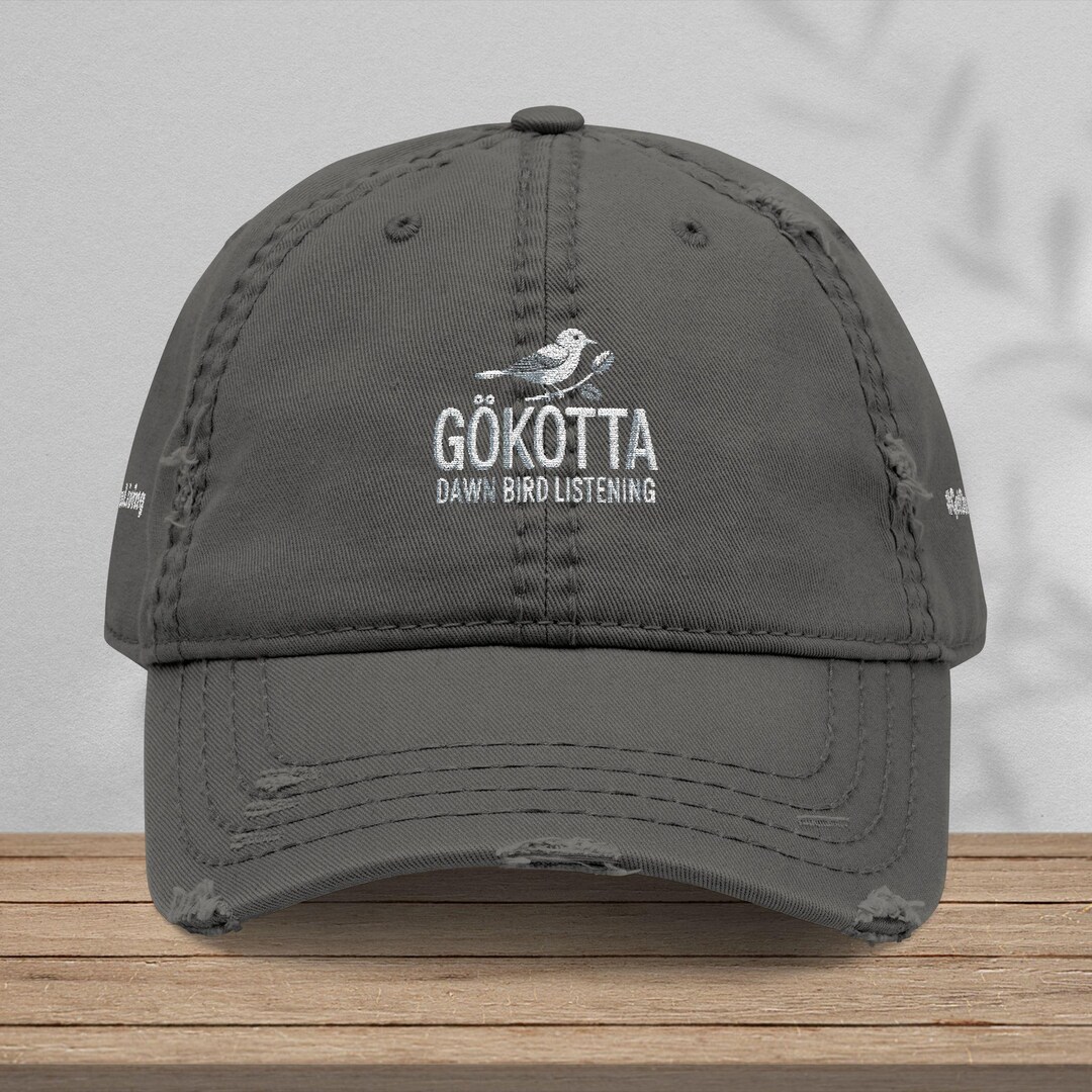 Embroidered Bird Dad Hat | Vintage Distressed Cotton Baseball Cap - Etsy