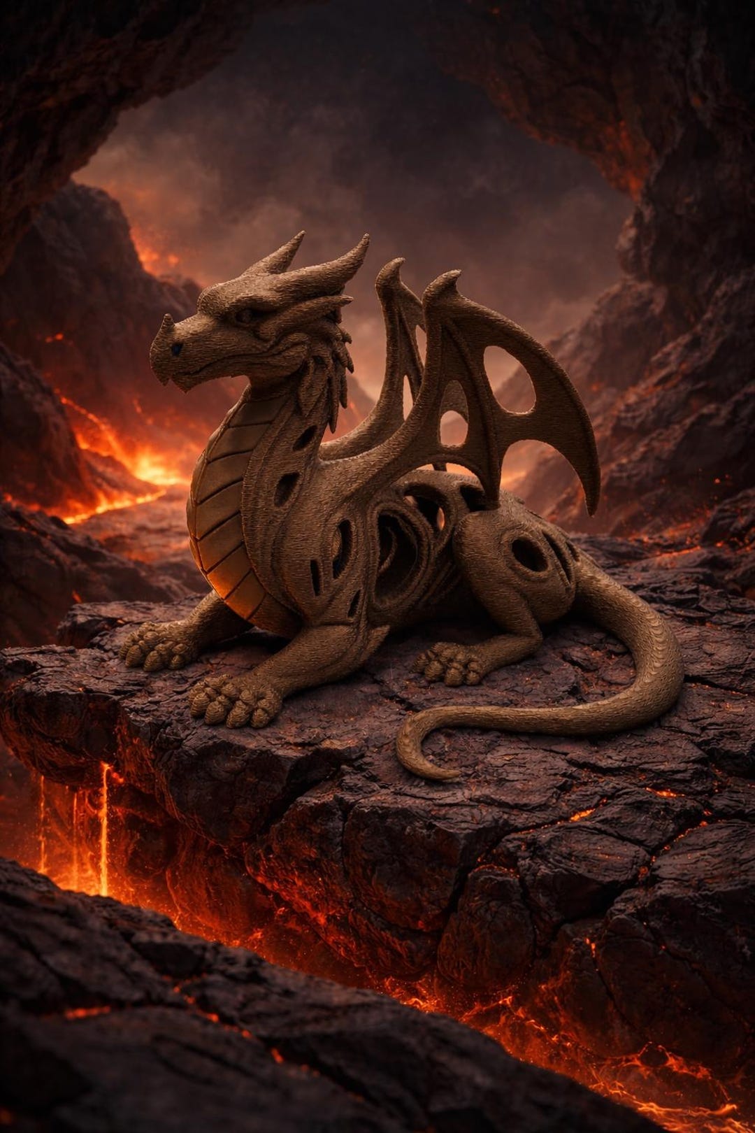 Ignivar – Lava Cave Dragon | 3D Printed Figure Made From Eco-friendly ...