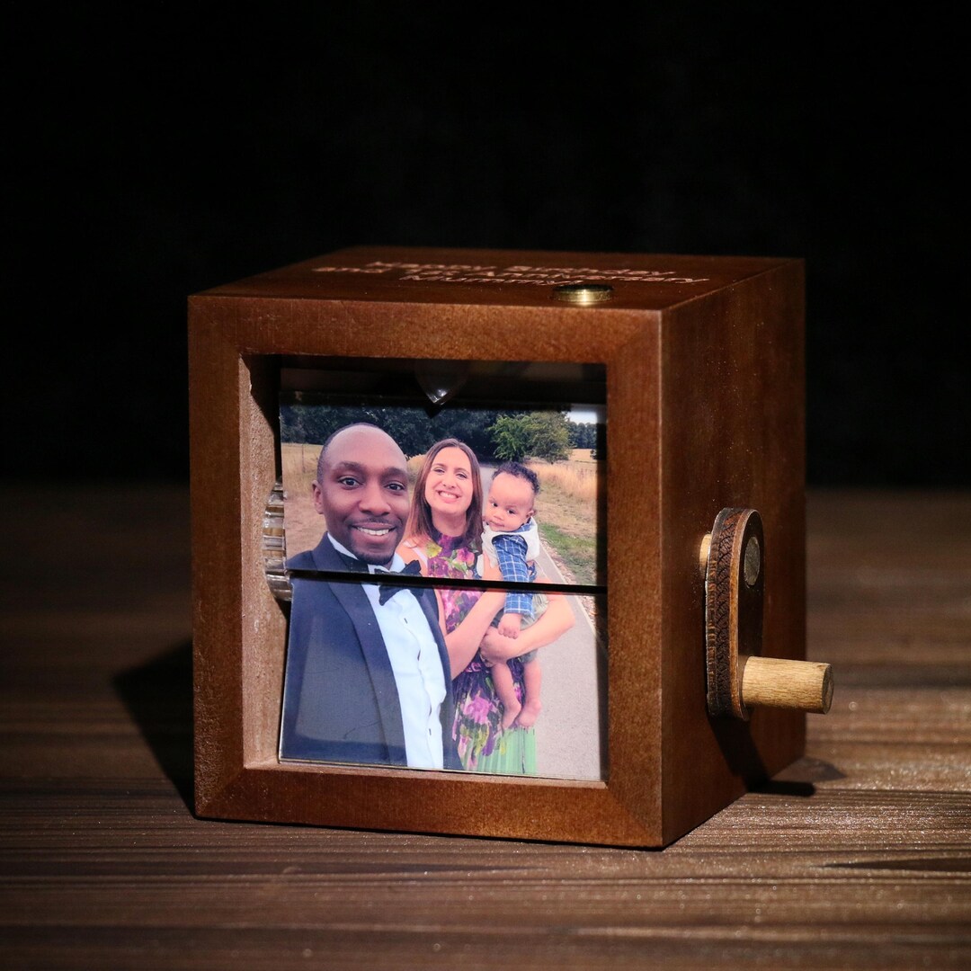 Custom Flip Book Frame Animation Wood Box, Photo Book With Light, Photo ...