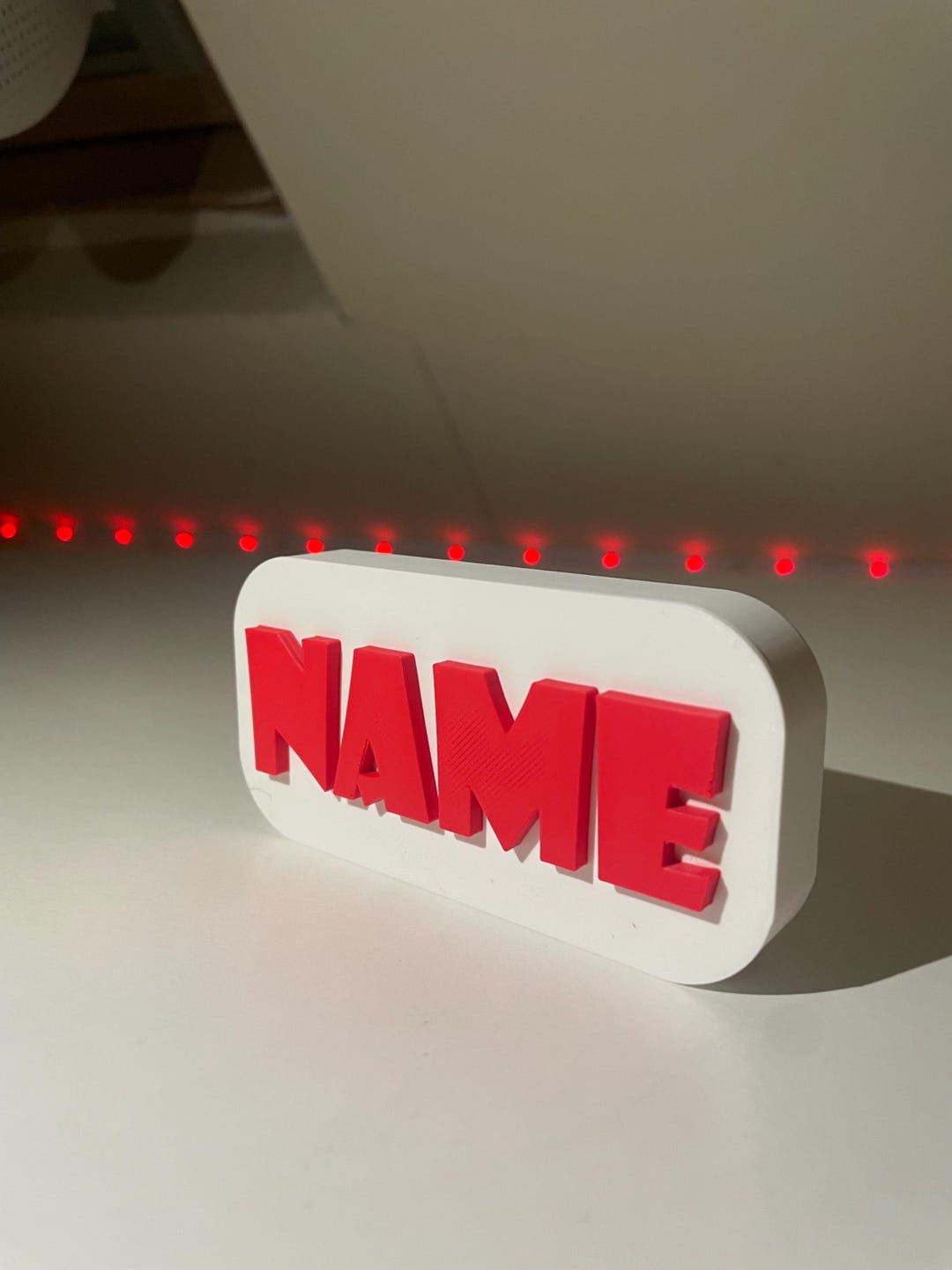 Personalised Desk Name Plate - Custom 3D Printed Name Sign - Desk and ...
