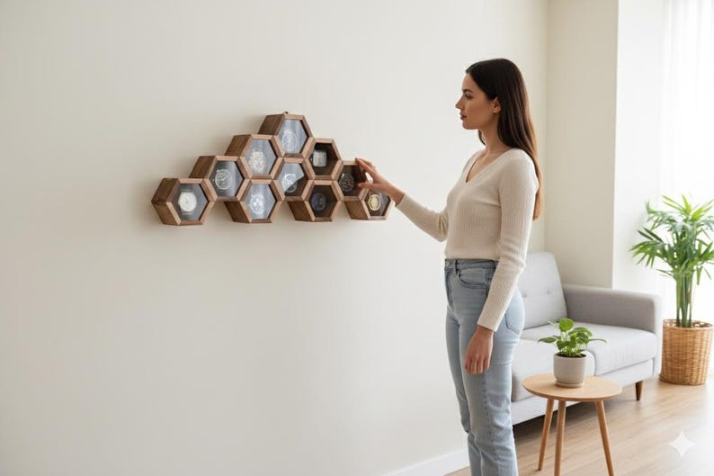 Honeycomb Rosewood Watch Box: Handmade Wooden Display Case - Etsy