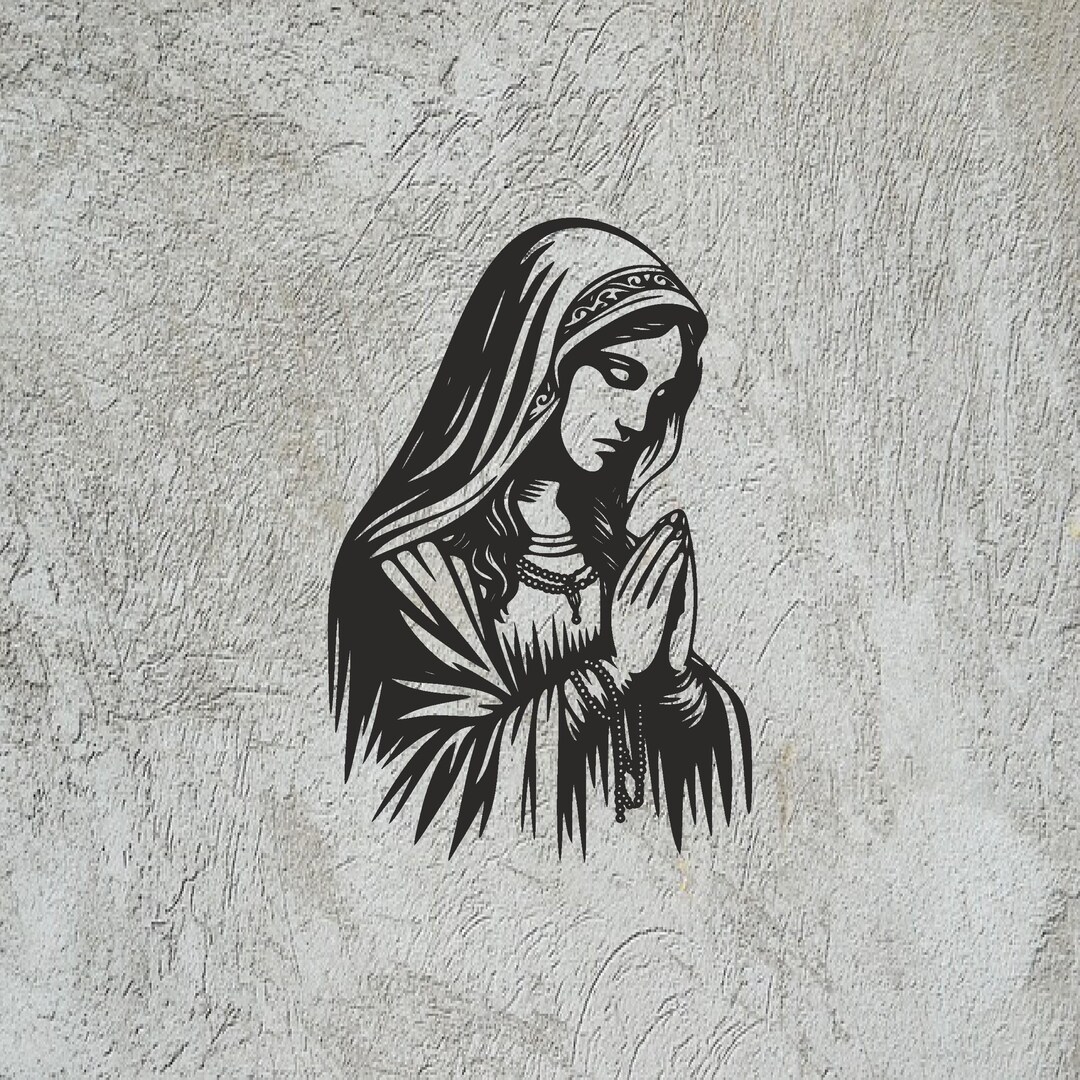 Virgin Mary Laser-ready SVG | Madonna Icon Vector for Cnc/cricut ...