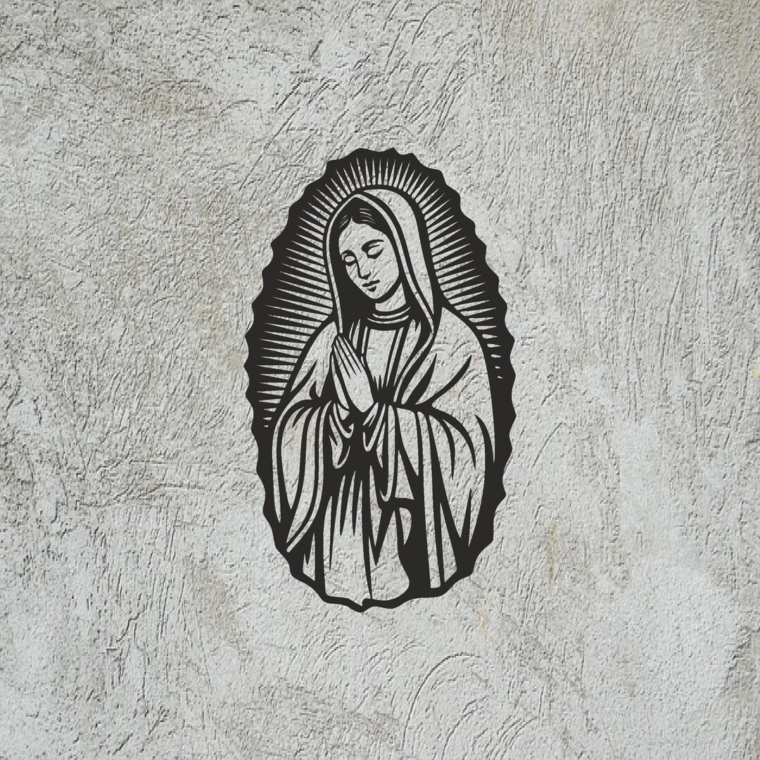 Virgin Mary Laser-ready SVG | Madonna Icon Vector for Cnc/cricut ...