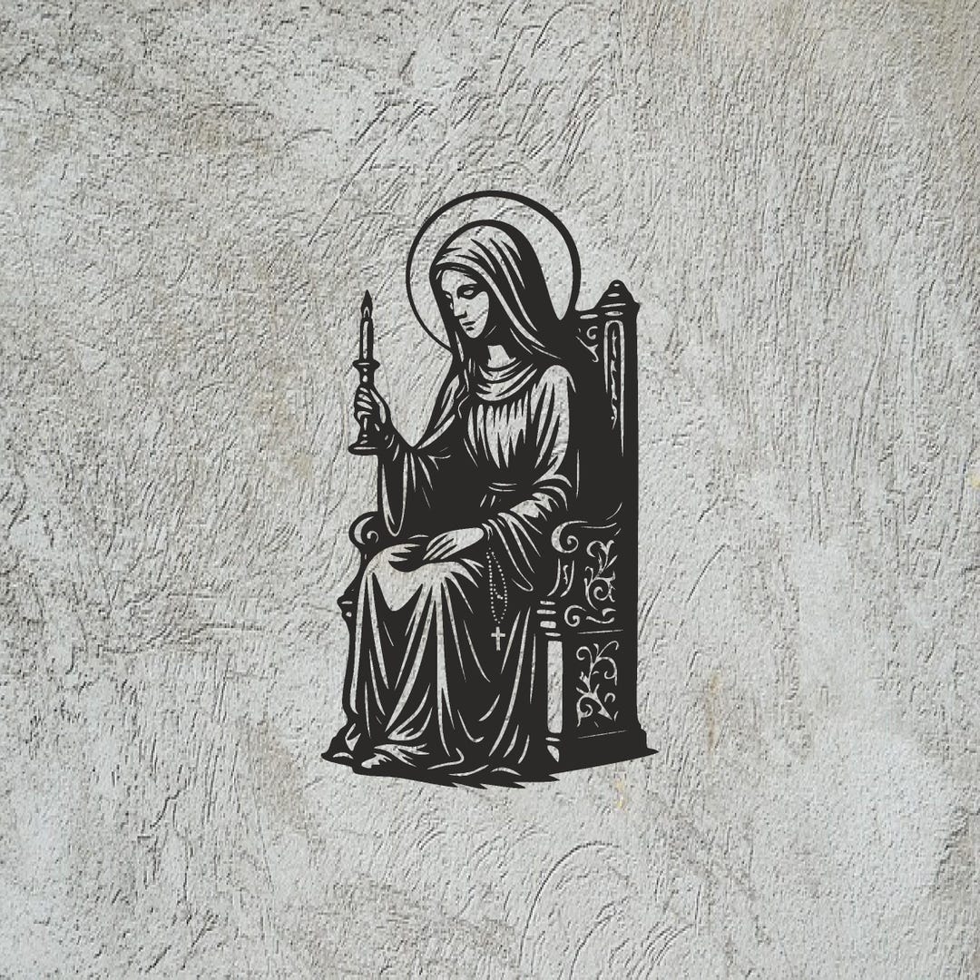 Virgin Mary Laser-ready SVG | Madonna Icon Vector for Cnc/cricut ...