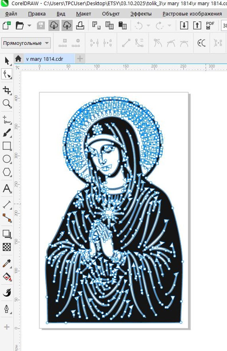 Virgin Mary Laser-ready SVG | Madonna Icon Vector for Cnc/cricut ...