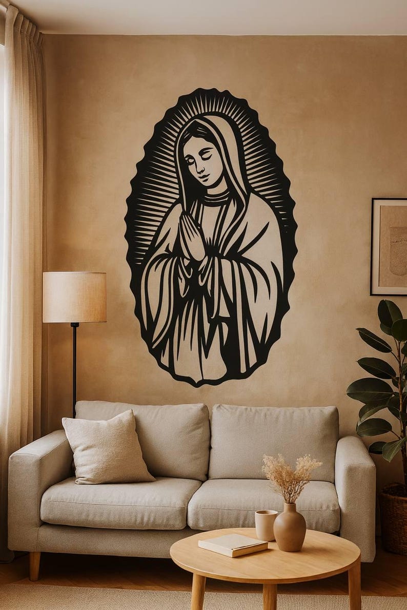 Virgin Mary Laser-ready SVG | Madonna Icon Vector for Cnc/cricut ...