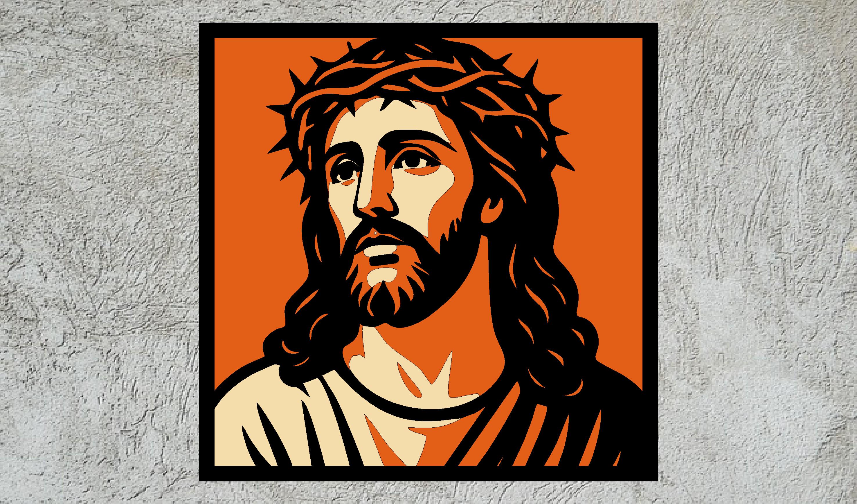 Jesus Christ Layered SVG | Christian Wall Art Laser Cut File (pdf, Dxf ...
