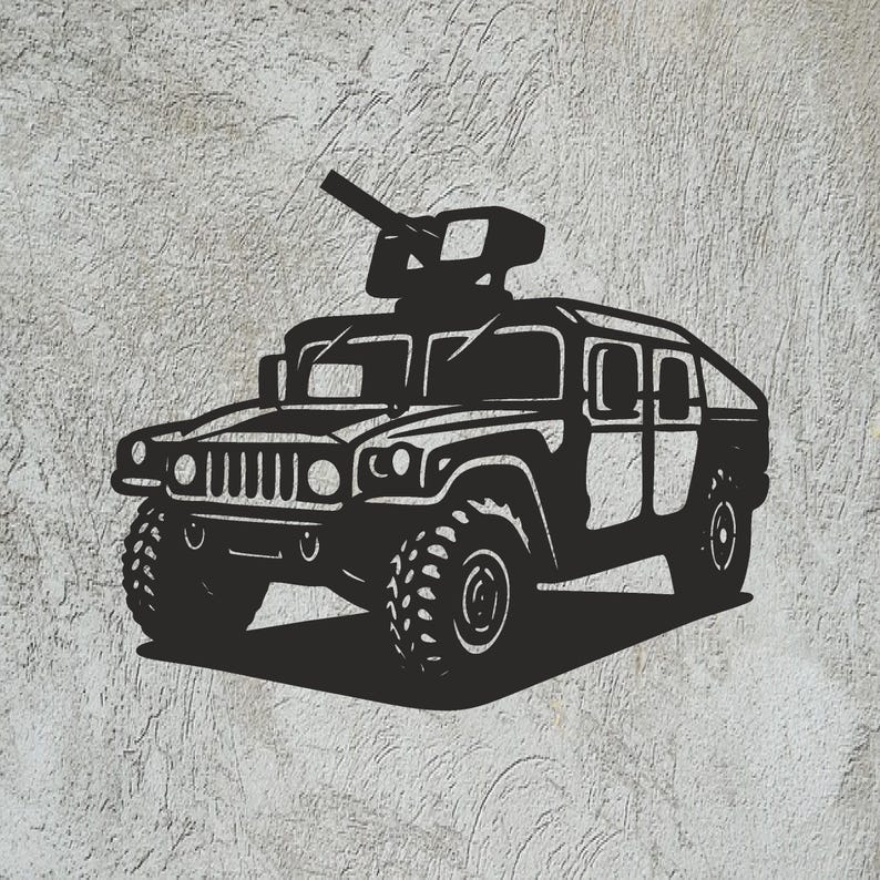 Military Humvee Vector Svg Pdf Cdr Dxf Laser Cut and CNC - Etsy Canada