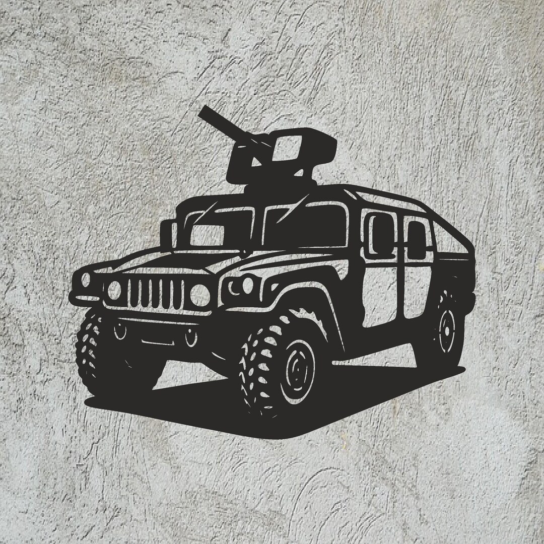 Military Humvee Vector Svg Pdf Cdr Dxf Laser Cut and CNC - Etsy