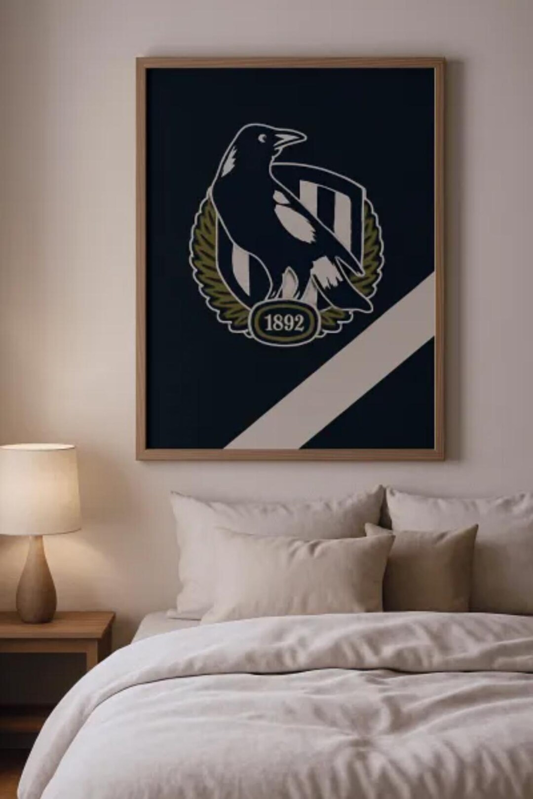 Collingwood Magpies AFL Poster: Retro Football Art, Man Cave Decor - Etsy