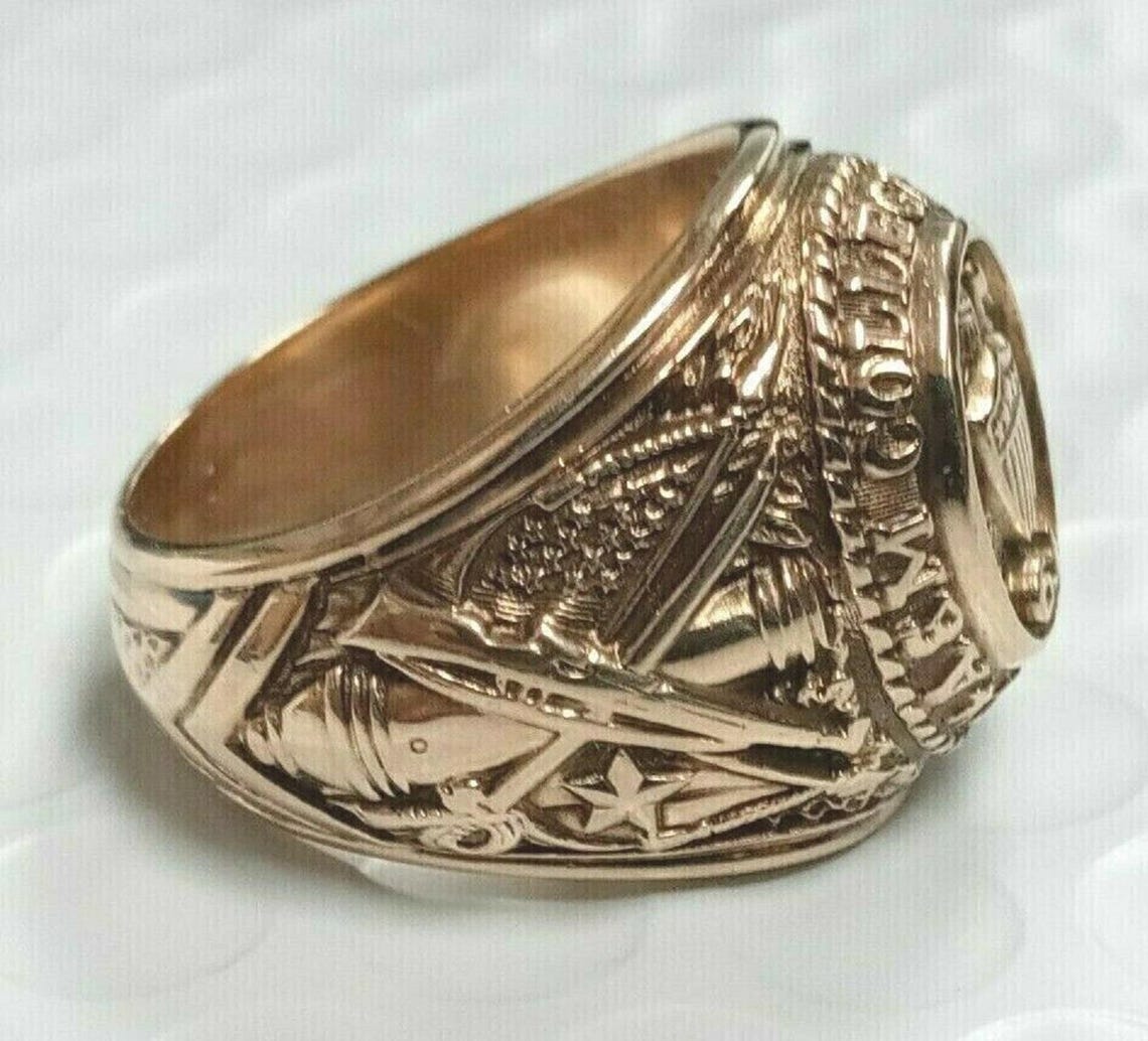 Texas A&M University Class Aggie Men's Ring 14K Yellow Gold Finish - Etsy