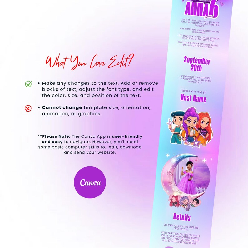 K-pop Birthday Website Template: Fun Idol-inspired Design (digital ...