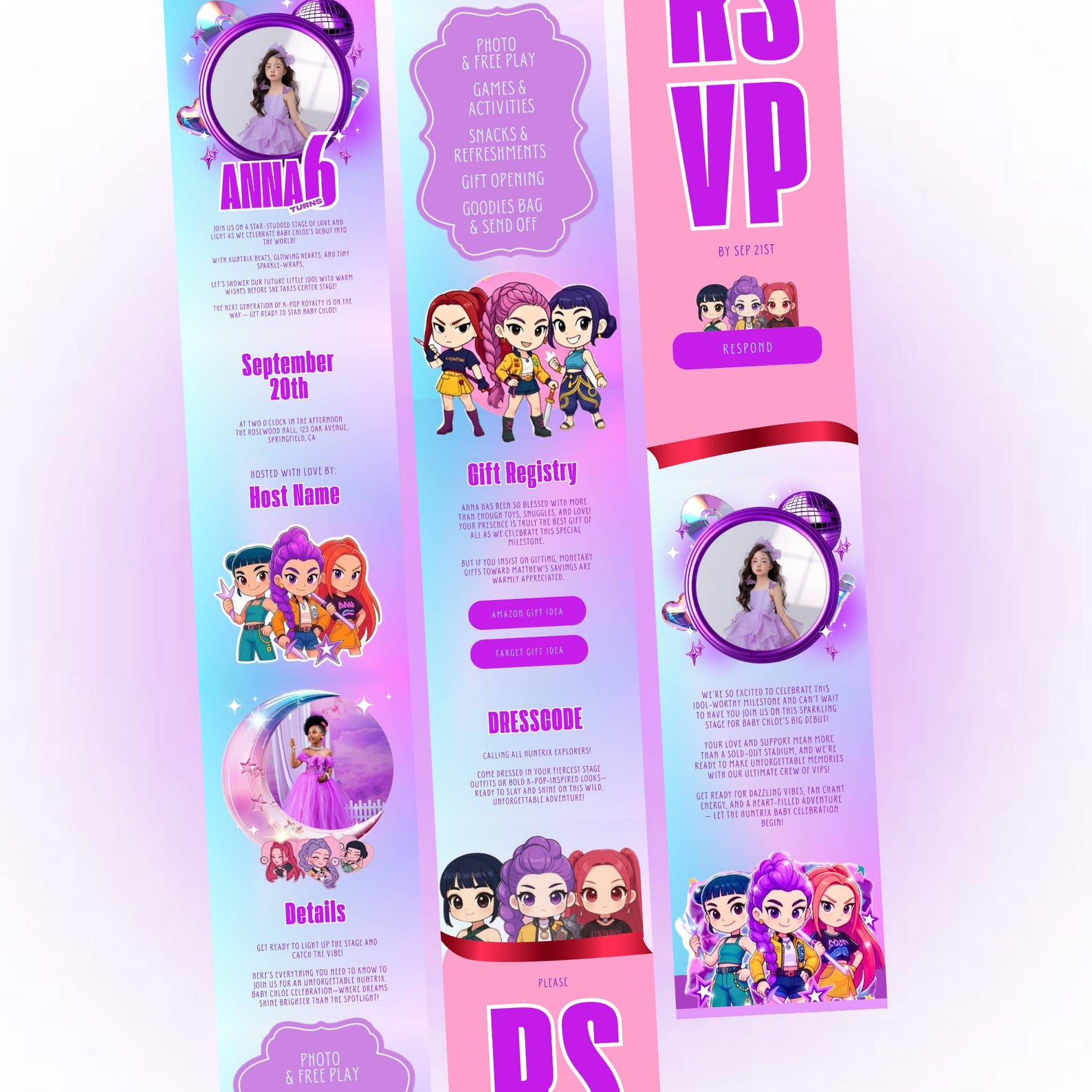 K-pop Birthday Website Template: Fun Idol-inspired Design (digital ...