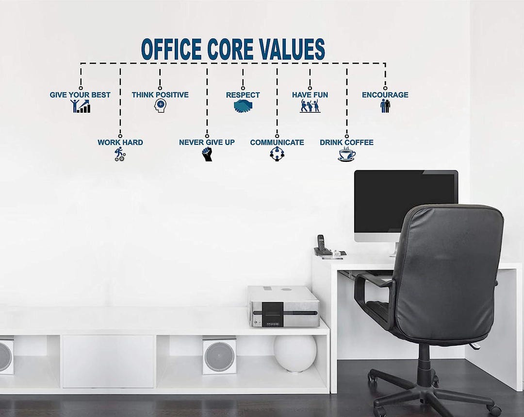 Office Core Values Wall Decal: Motivational Decor Home Decor, Nursery ...