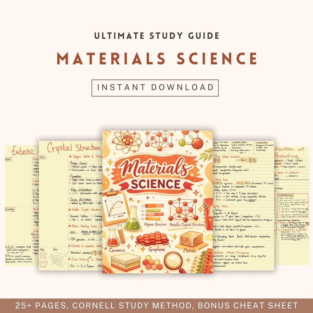 Materials Science Notes | Complete Handwritten Study Guide ...