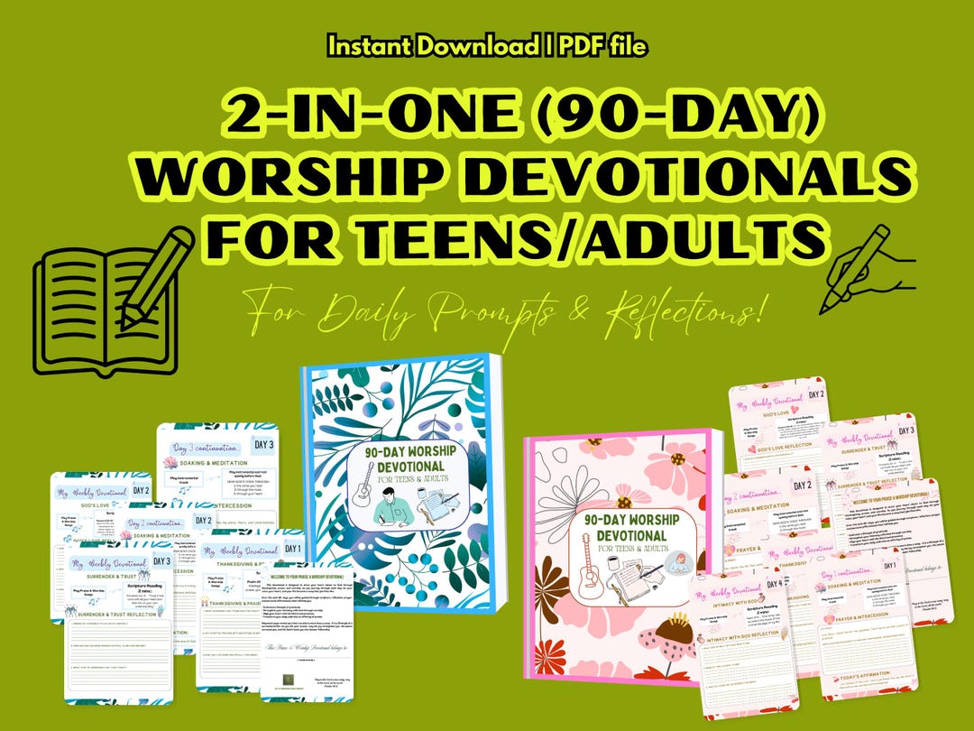 90-day Challenge for Worship Devotional Journals for Teens & Adults ...