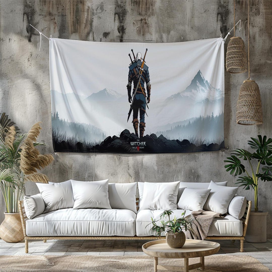 The Witcher 3 Tapestry: Wild Hunt Game Art, Vibrant Wall Decor - Etsy