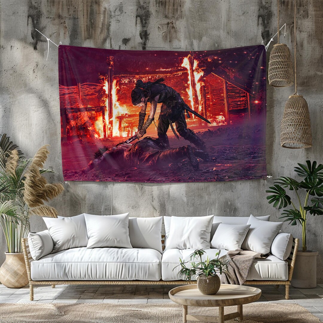 Hellblade Game Tapestry: Vibrant Wall Art, Fade-resistant Print - Etsy