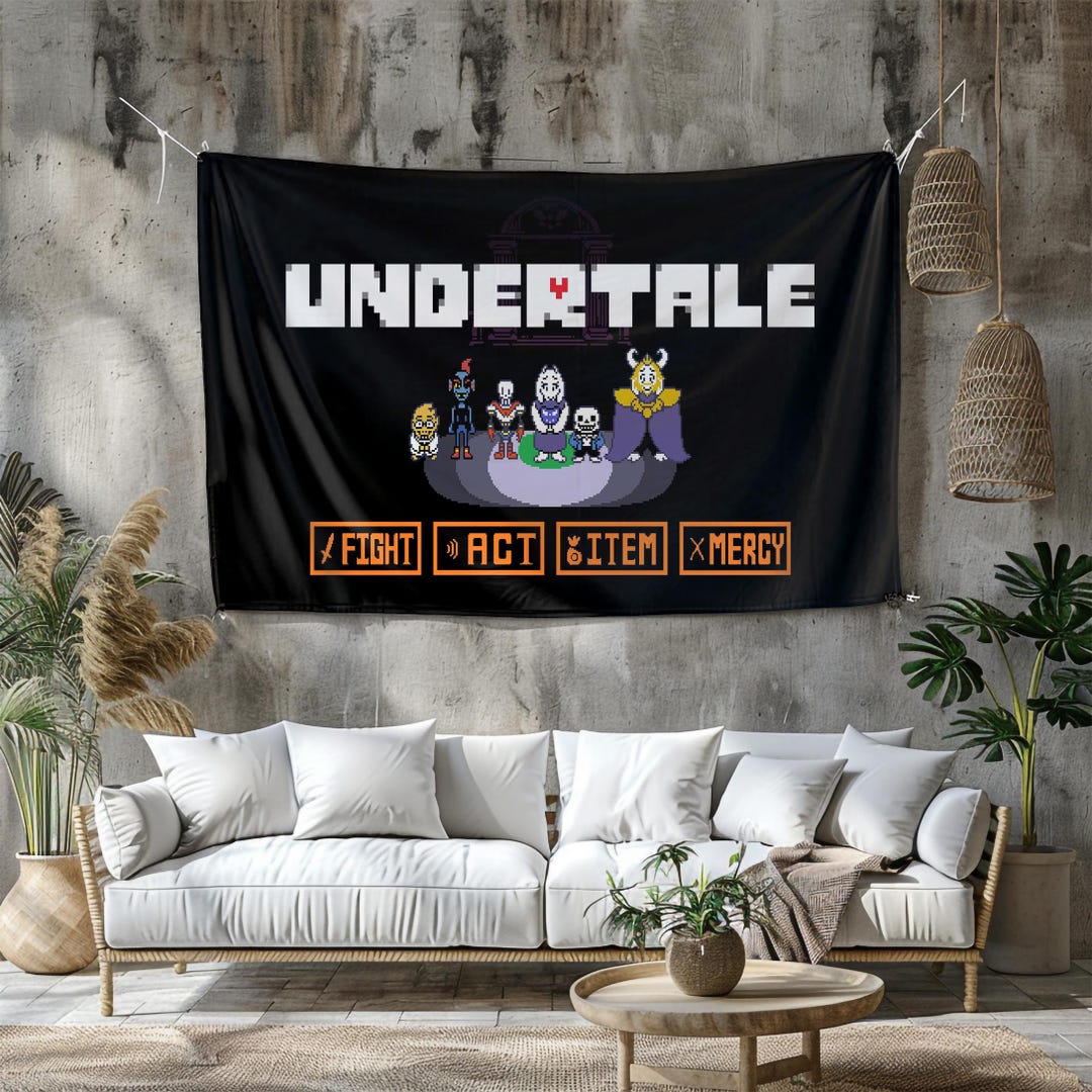 Undertale Tapestry: Personalized Gaming Room Decor, Vibrant Colors ...