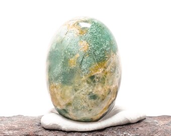 Clear Creek Plasma Agate Cab Clear Creek Plasma Agate Cabochon 25 X 19 ...